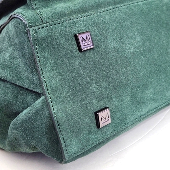 Massaccesi | Bags | Marco Massaccesi Minerva Forest Green Suede Satchel ...